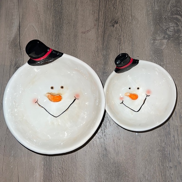 Holiday | Bright Ideas Snowman Bowls | Poshmark